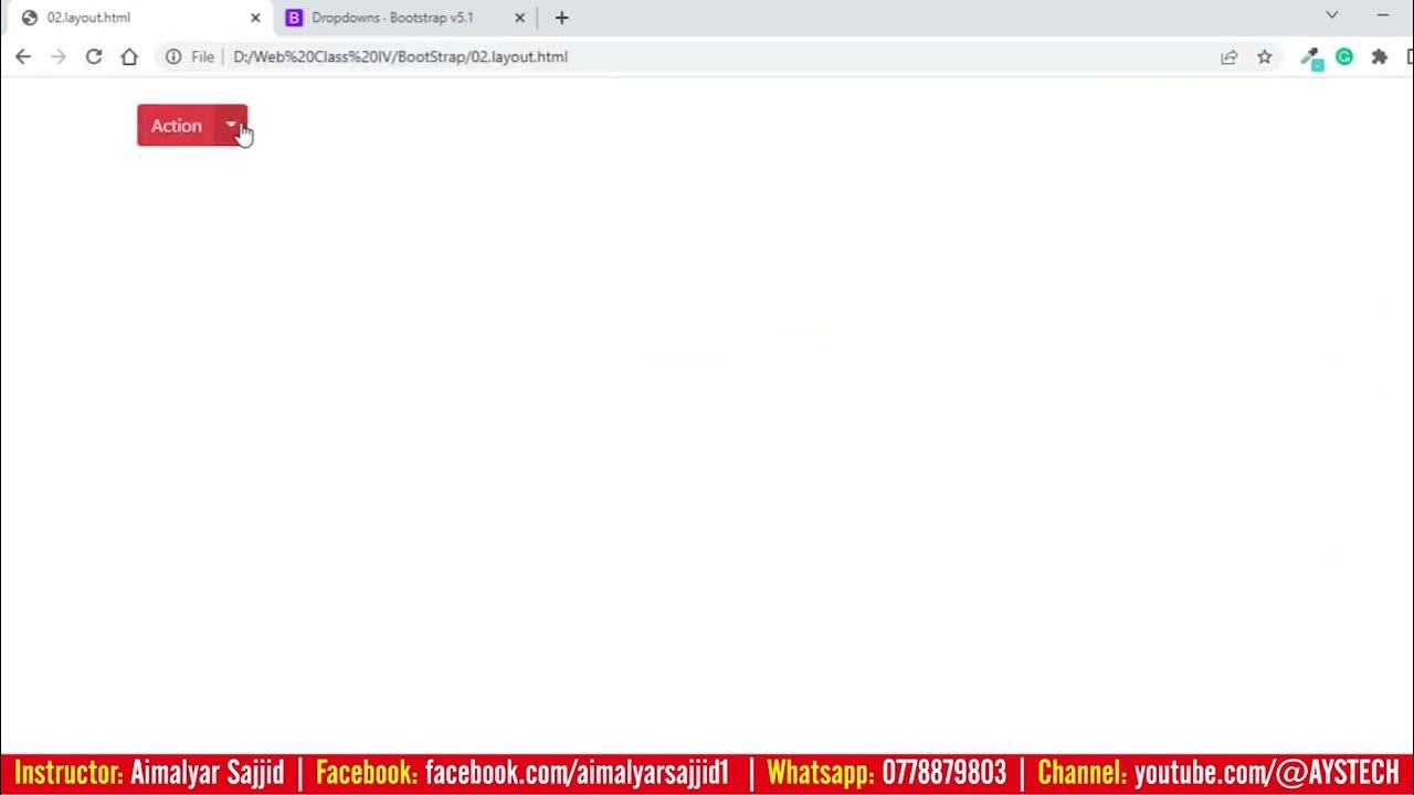 35. Dropdowns in bootstrap - YouTube