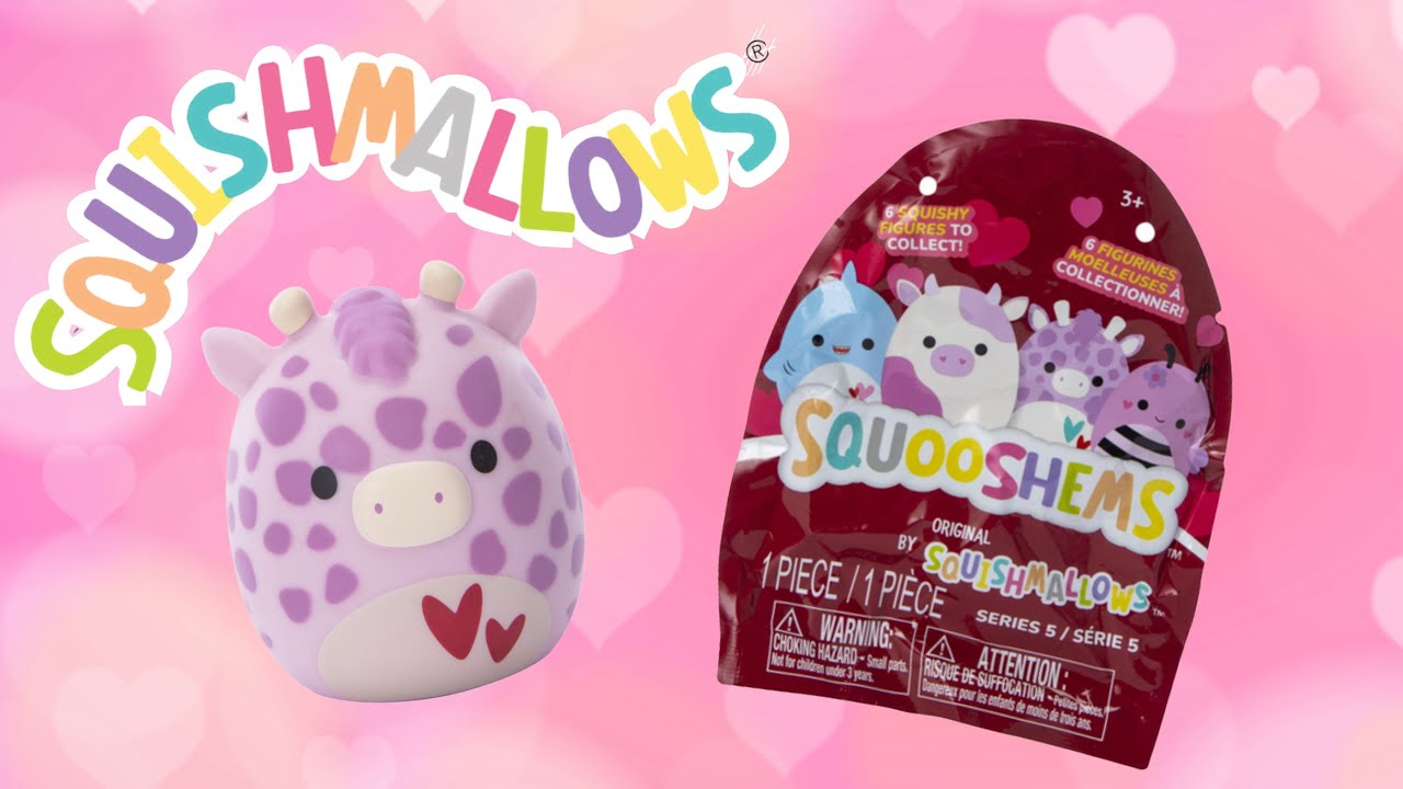 Opening Series 5 Mystery Squishmallow Valentines Squooshems Packs!!💖🐮💌 ...