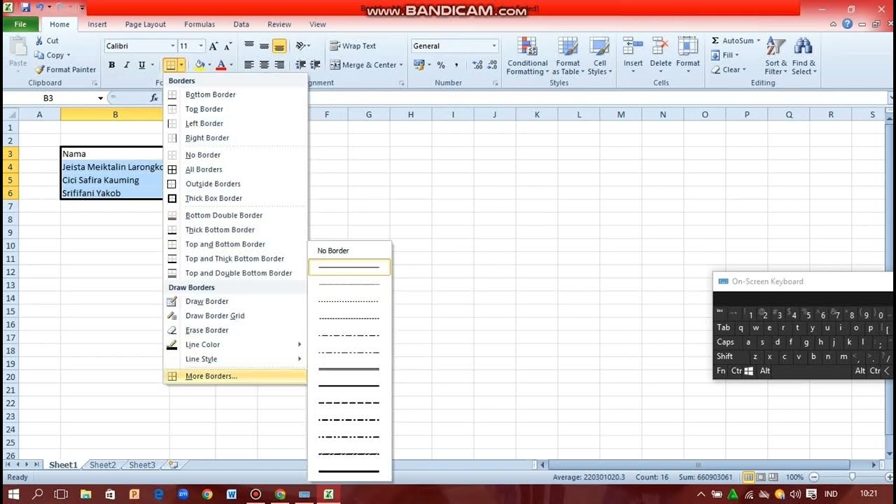 Cara membuat tabel pada Microsoft Excel dengan mudah bagi pemula. - YouTube
