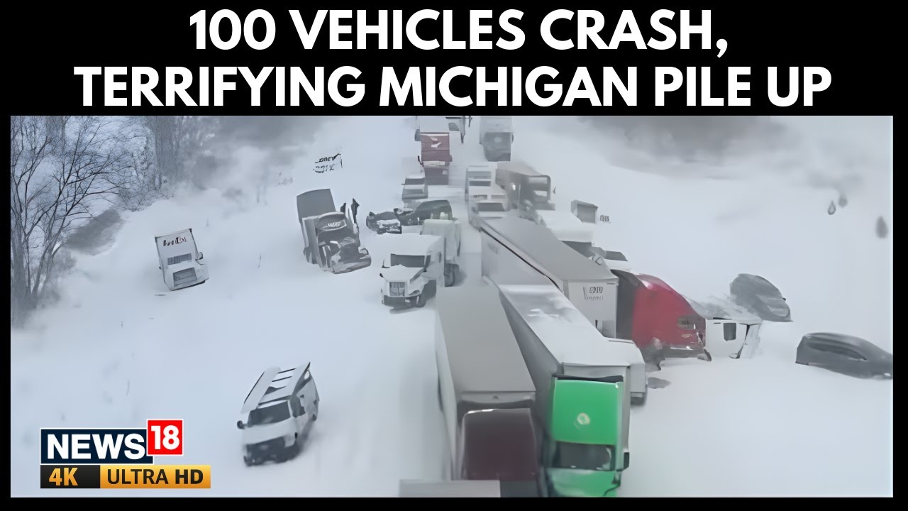 Massive 100 Vehicle Pile Up Shuts Down I-96 Highway in Michigan ...
