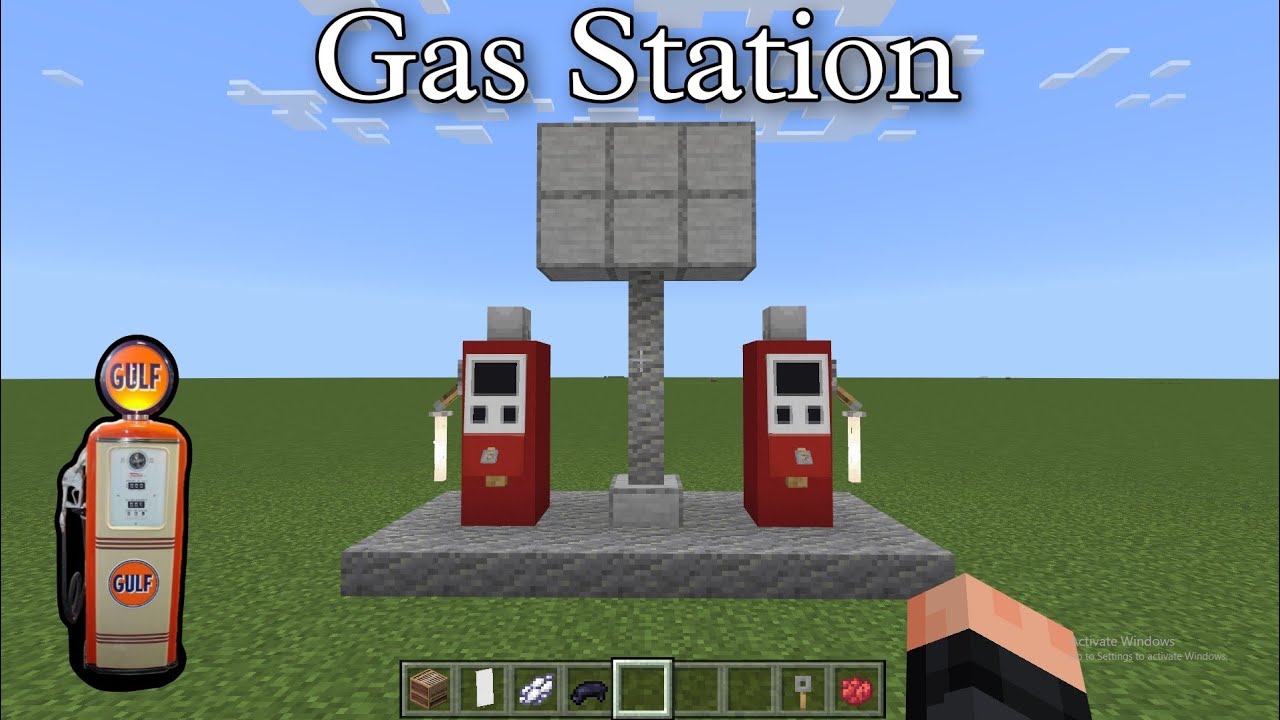 How To Build A Gas Station In Minecraft - YouTube