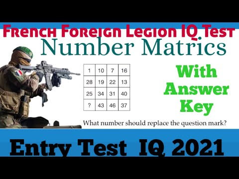 French Foreign legion| IQ Test|Entry IQ Test 2022 - YouTube