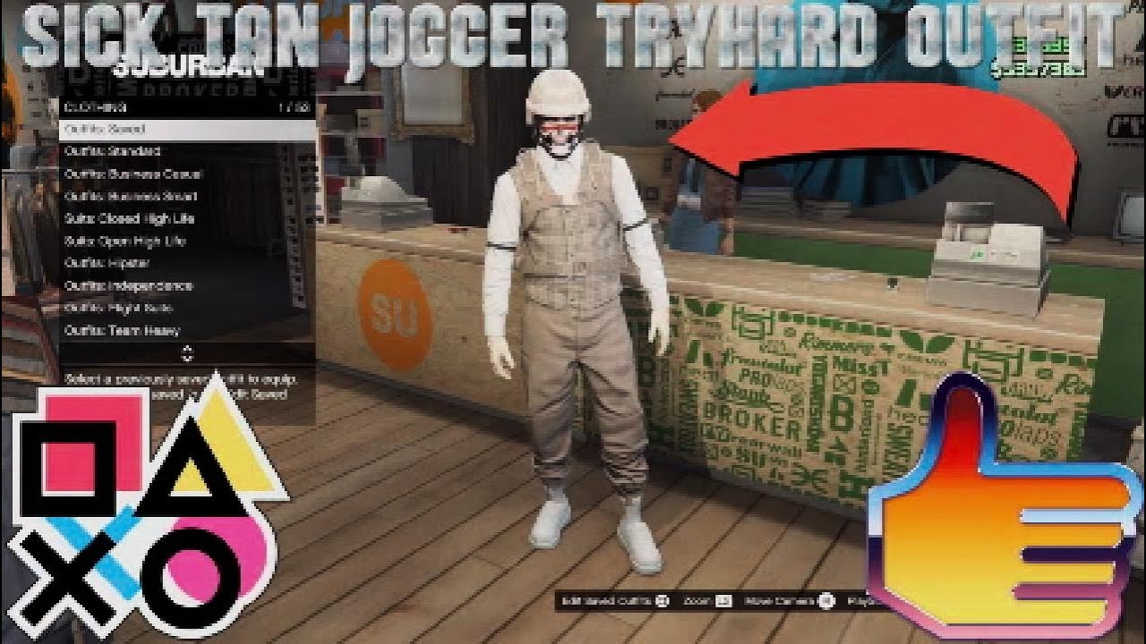 Gta v - Tan-Jogger Modded Outfit Tutorial - YouTube