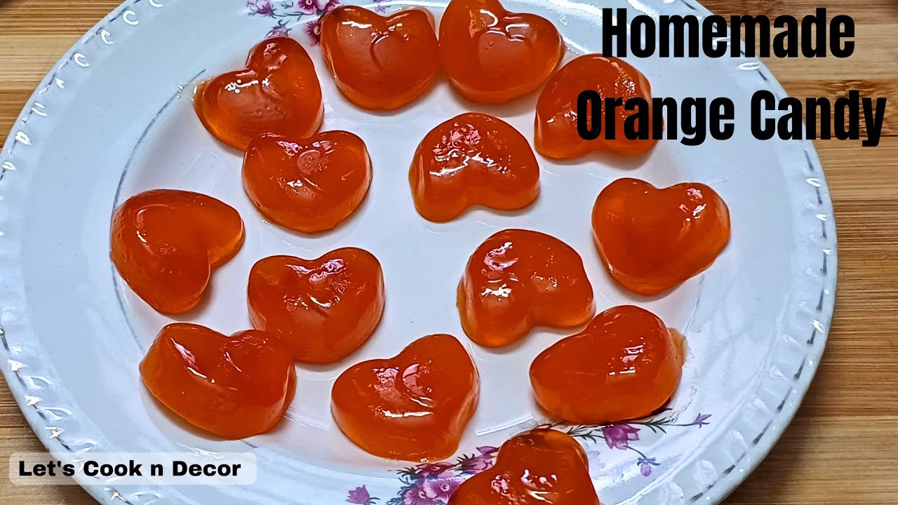 Homemade 🍊 Orange Candy 🍬 with fresh orange juice | Orange Candy - YouTube