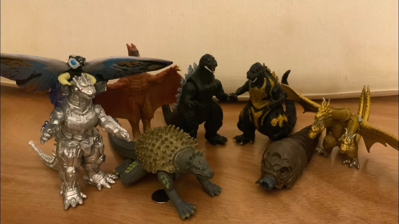 Godzilla Mini Figures Stop Motion - YouTube