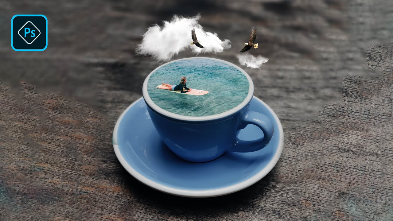 Cup Photoshop Manipulation - YouTube