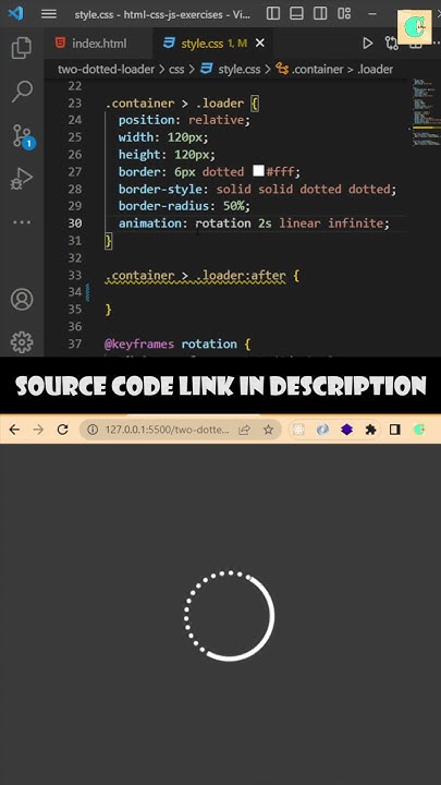 How To Make Two Dotted Loader With Css Html Css Tutorial Codeismine