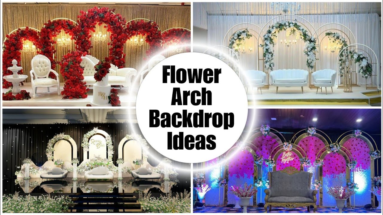 flower arch stage decoration|flower arch decoration ideas|wedding stage ...