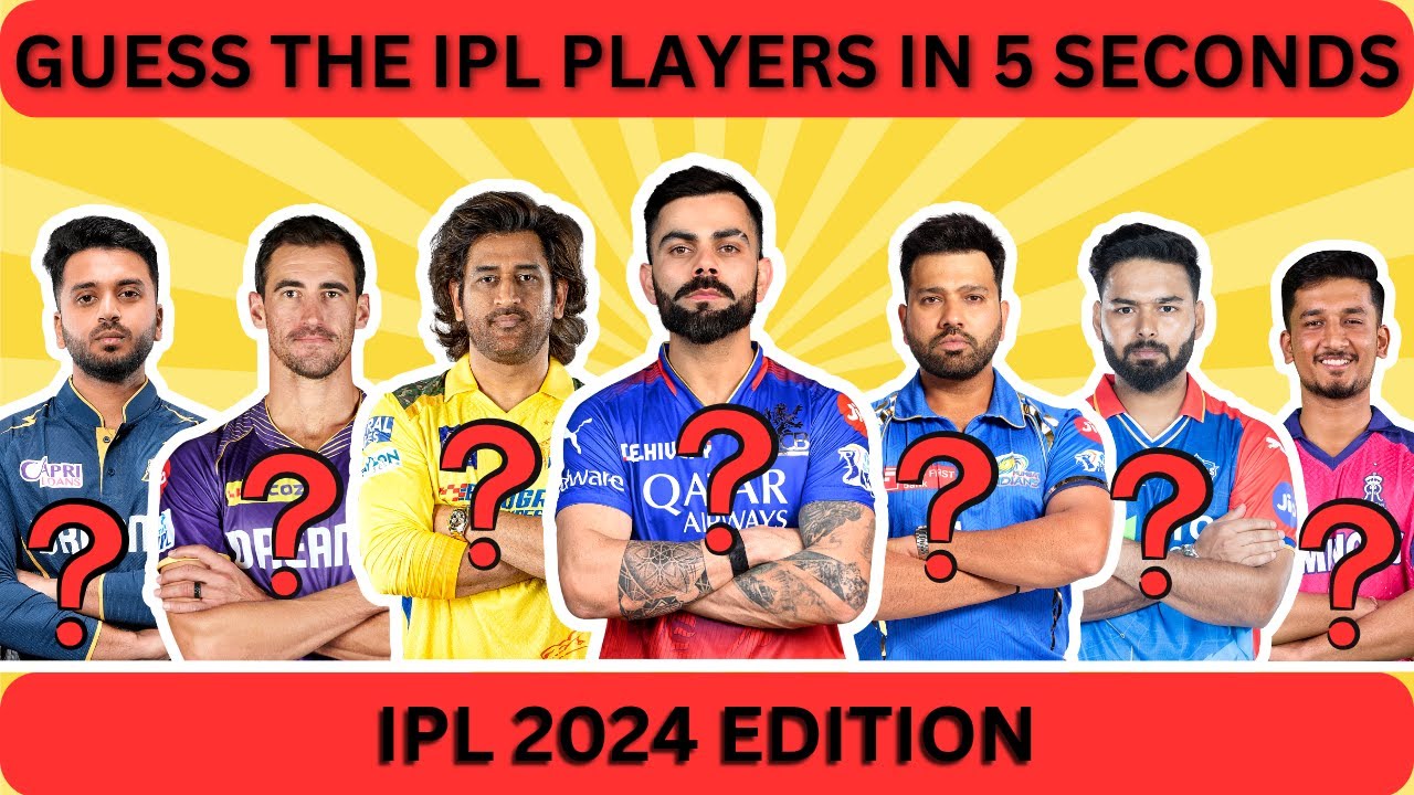 Guess The IPL Players In 5 Second | IPL 2024 Quiz - YouTube
