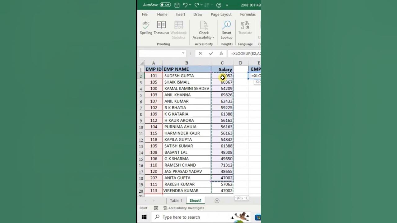 Xlookup Function In Excel Microsoft Shorts Short Excelexceltips Sorts