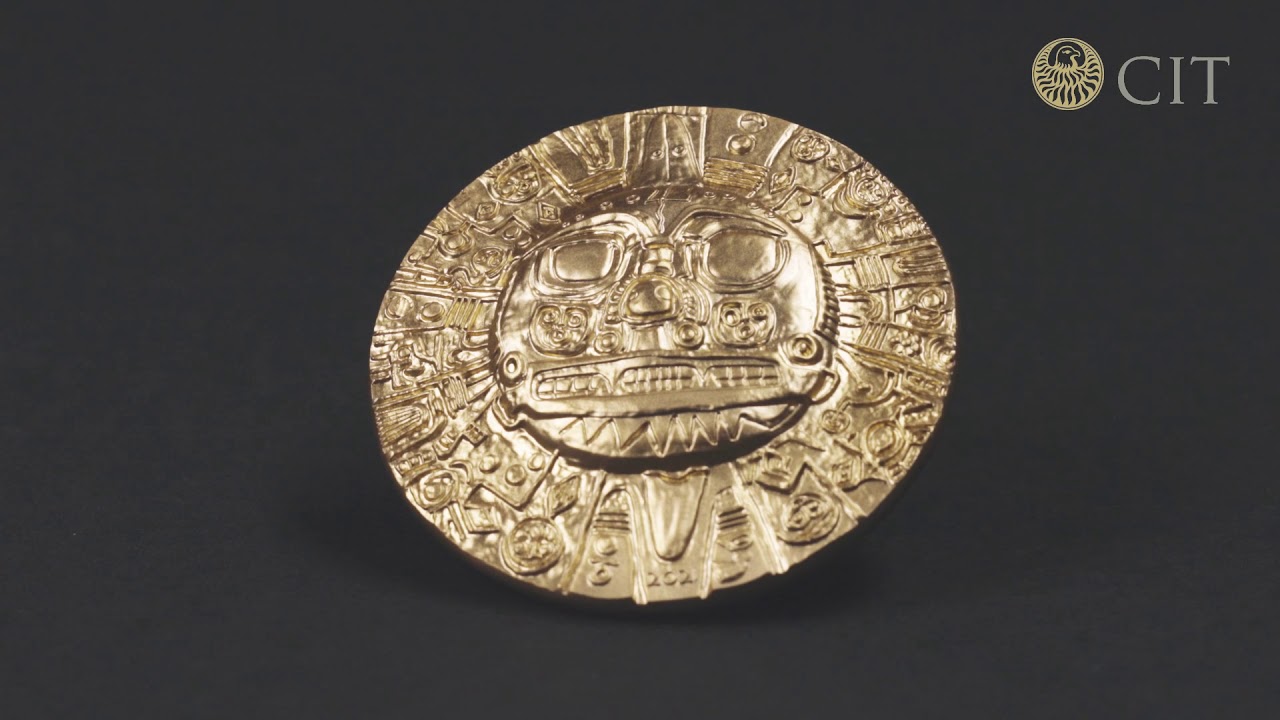 2021 Palau 1 Ounce Inca Sun God Gilded Silk Finish Ultra High Relief ...