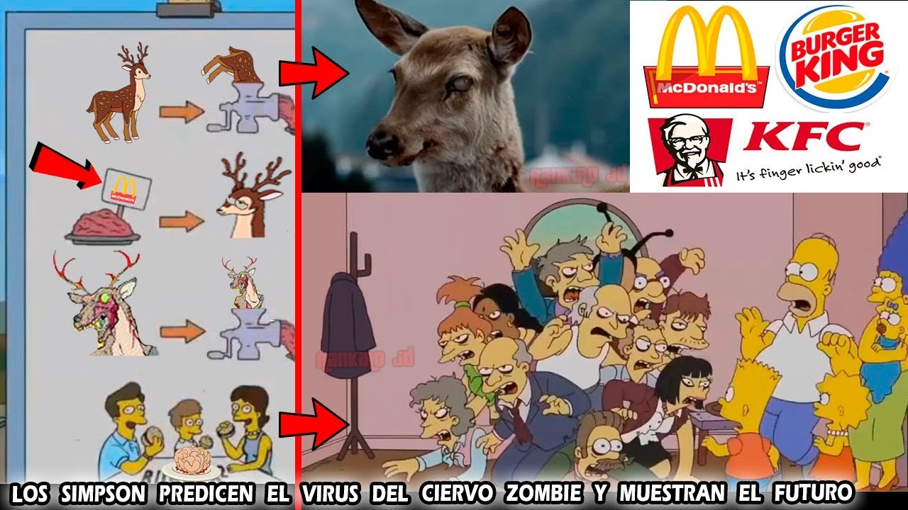Los Simpson Predicen el Virus del Ciervo Zombie y muestran lo que ...