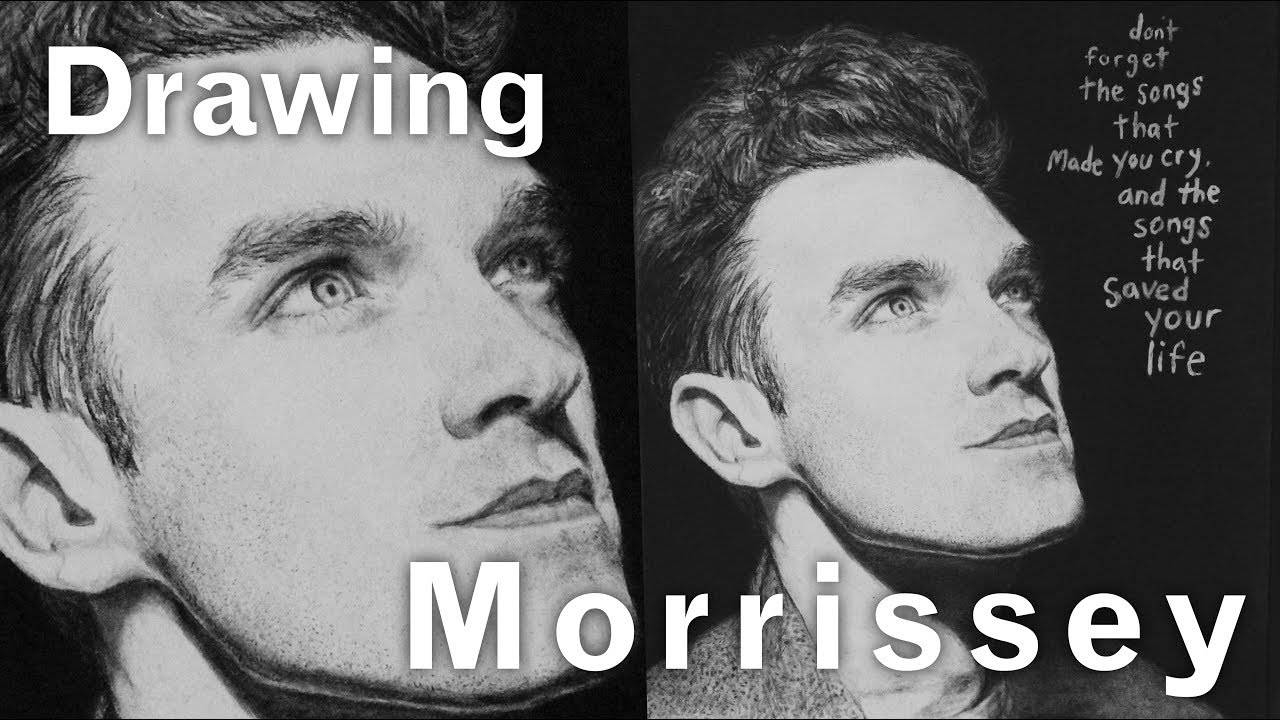 Drawing Morrissey w/ Charcoal. (again) - YouTube