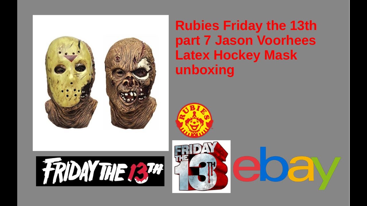 Rubies Friday the 13th part 7 Jason Voorhees Latex Hockey Mask unboxing ...