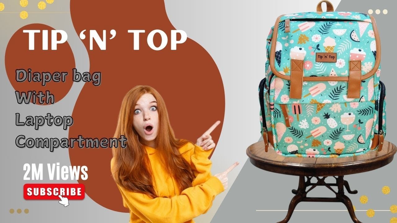 Tip 'n' Top 2-in-1 Premium Laptop & Baby Essential Diaper Bag ...