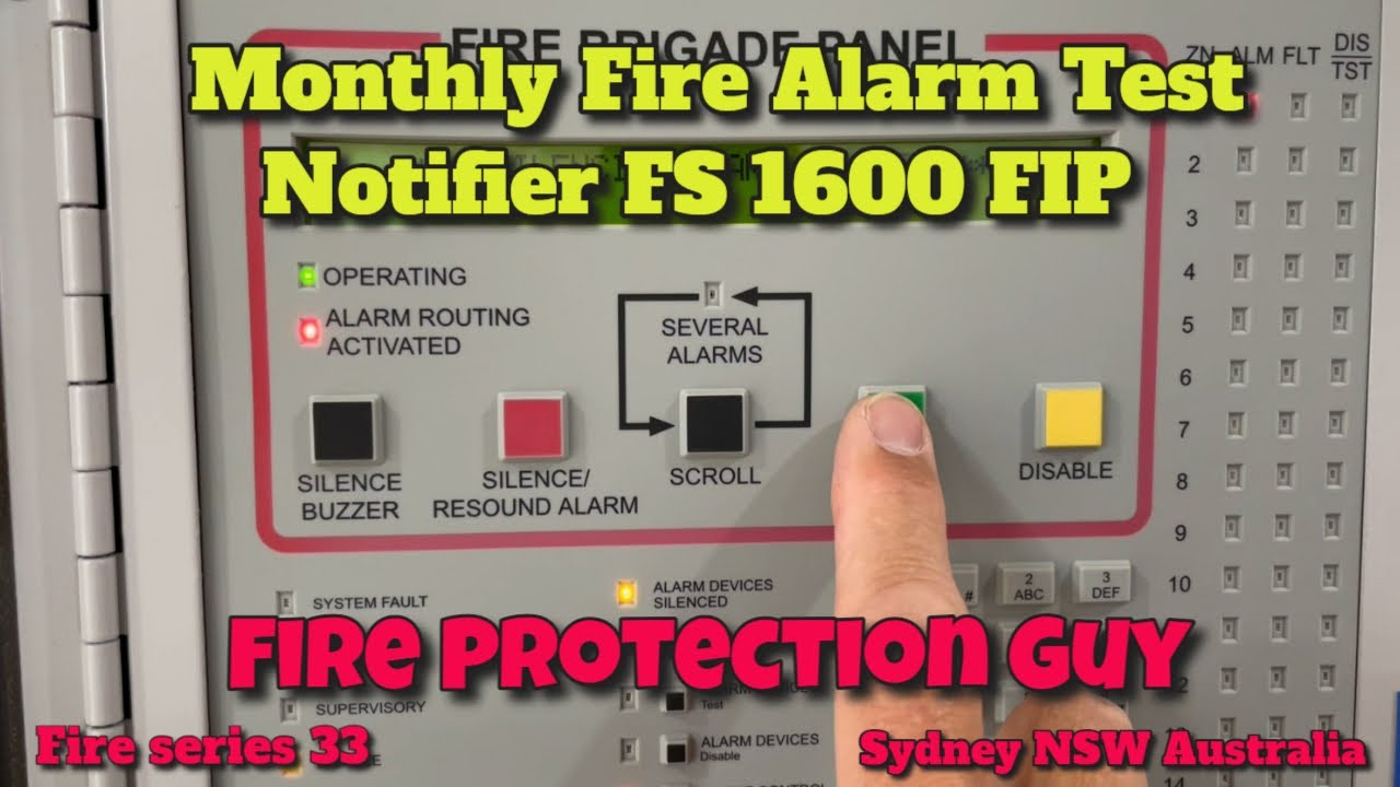 FIRE DETECTION MONTHLY TEST - Notifier FS1600 Conventional FIP - YouTube