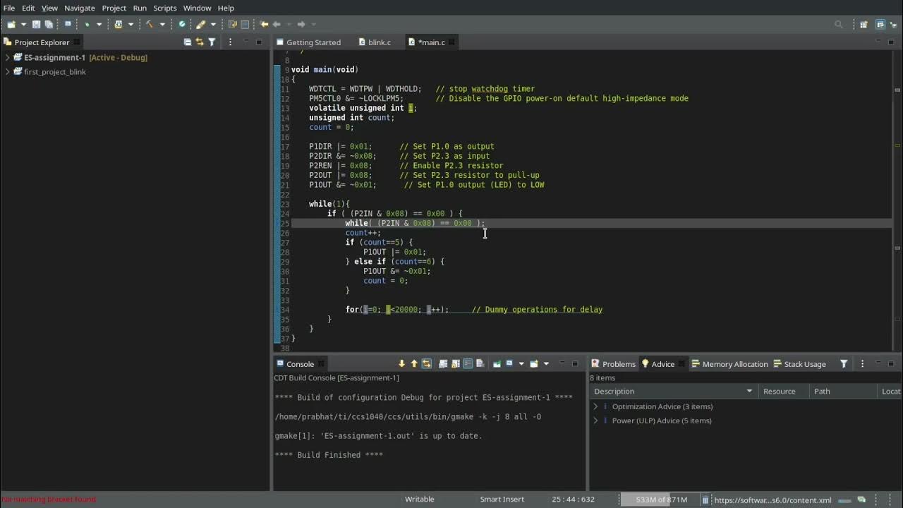 Demonstrating Polling using MSP430 Microcontroller - YouTube