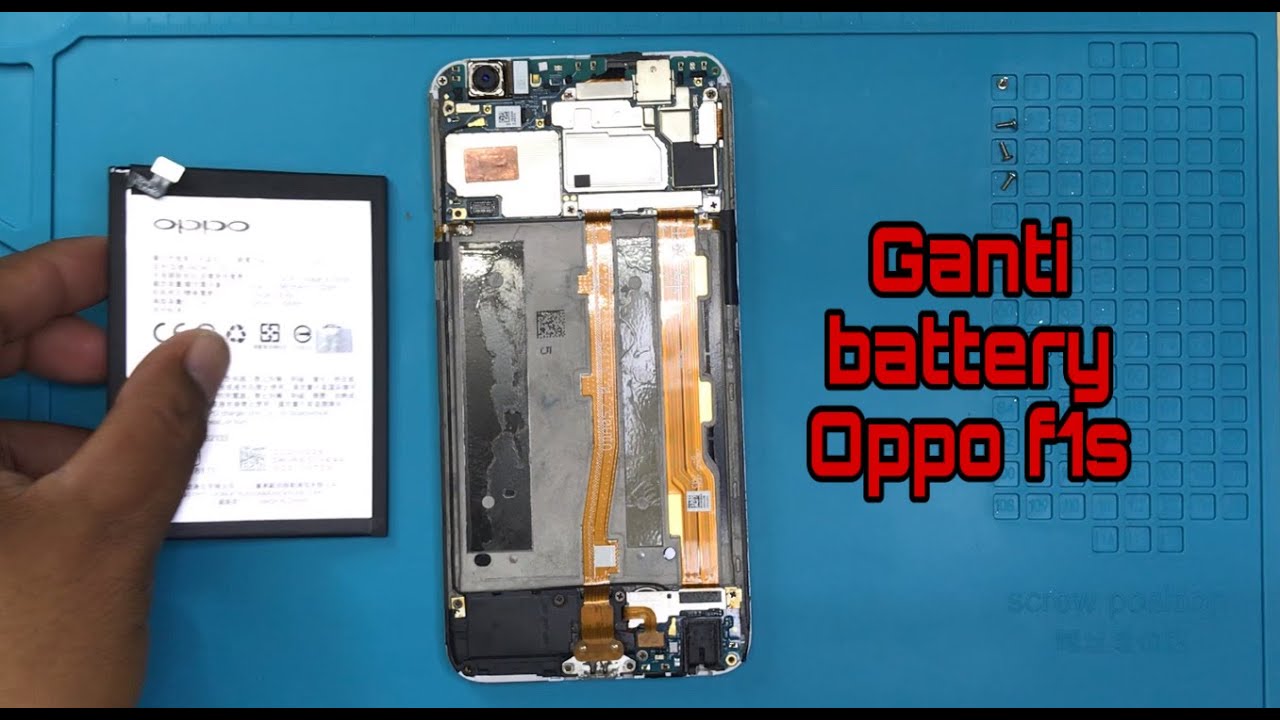Cara ganti baterai oppo f1s dengan mudah dan cepat || oppo f1s battery ...