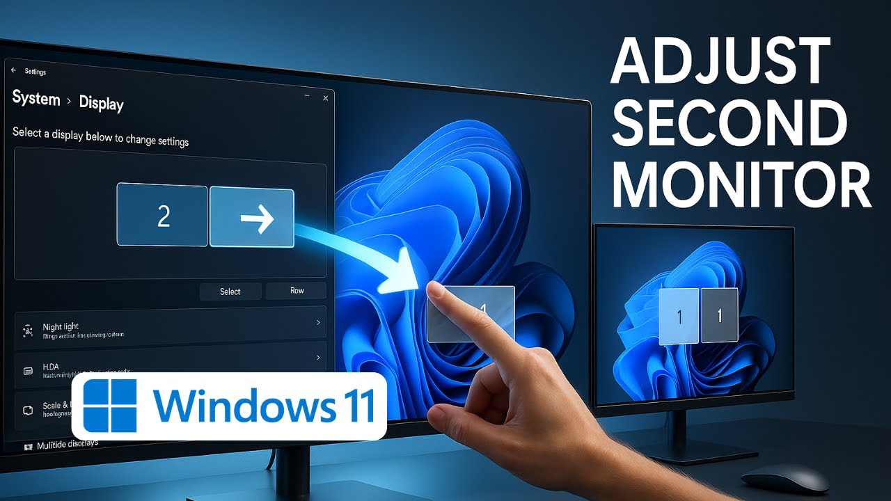 How To Adjust Your 2nd Monitor From Left To Right in Windows 11 ( In 30 ...