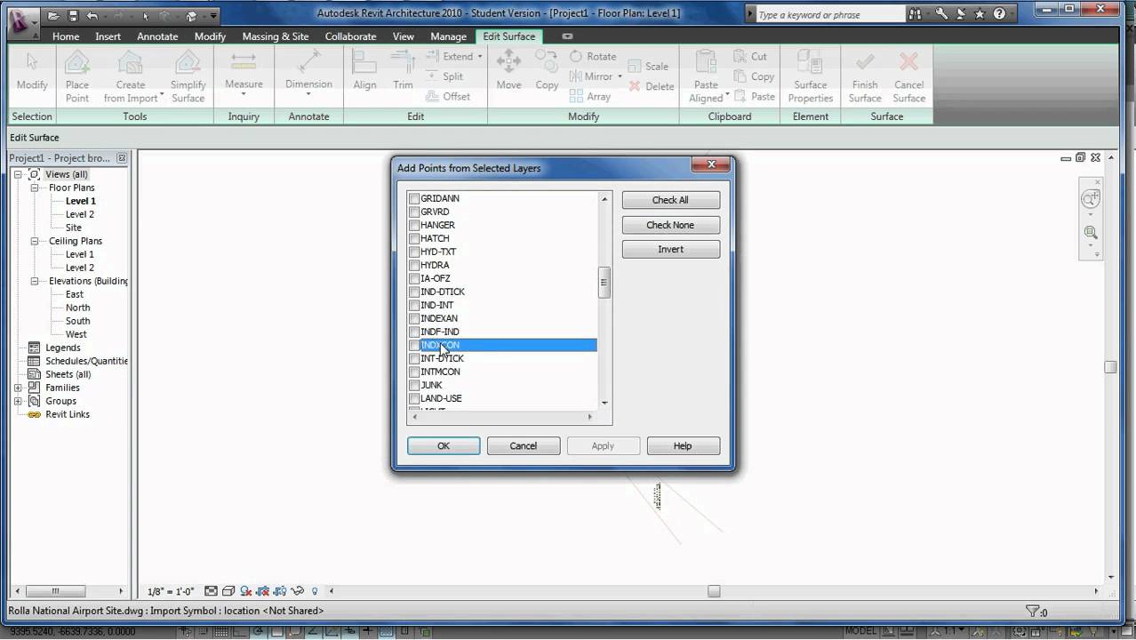 How to: Import a topographical surface in Revit Architecture 2010 - YouTube