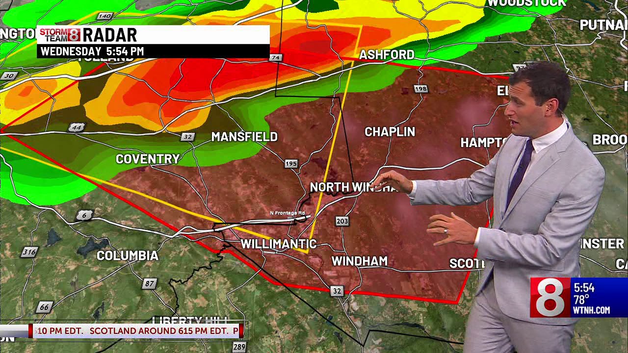 WTNH 2019-09-04 CT Tornado Warning coverage - YouTube