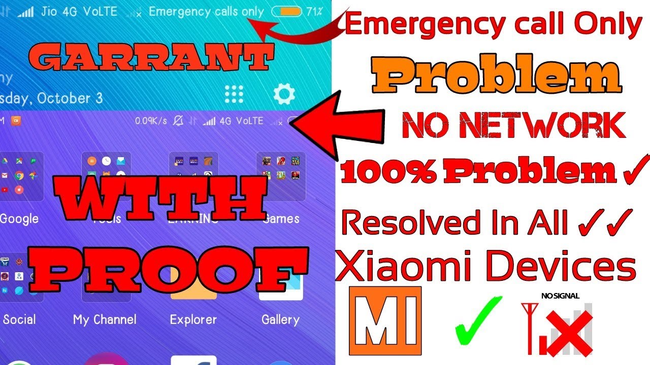 Xiaomi Redmi Note 3,4,3s,3s Prime | No × Network | Emergency Calls ...