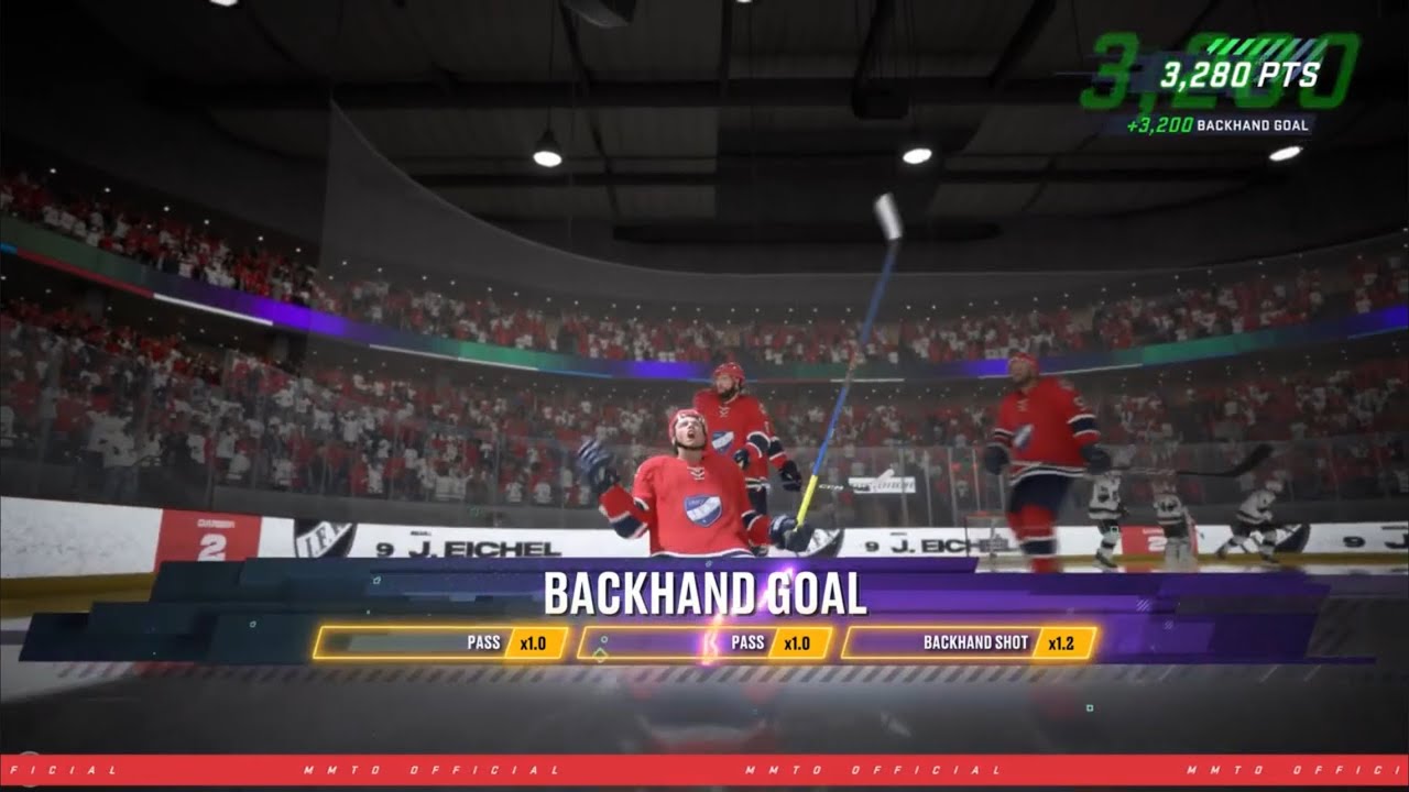 NHL 24 HUT Rush - Backhand Goal (Backhand Shot) Pass (PS5) Jack Eichel ...