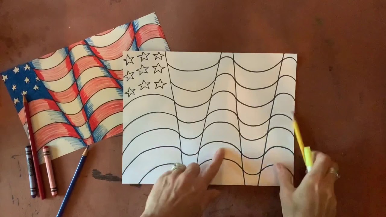 Video of How to Create an OP Art American Flag - YouTube