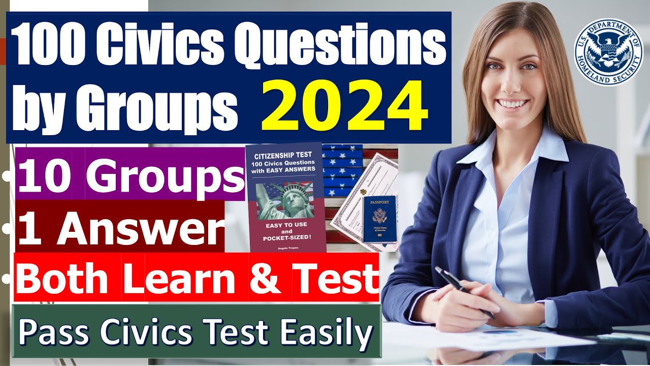 Achieve US Citizenship 2024 | Master the 100 Civics Questions the Easy ...