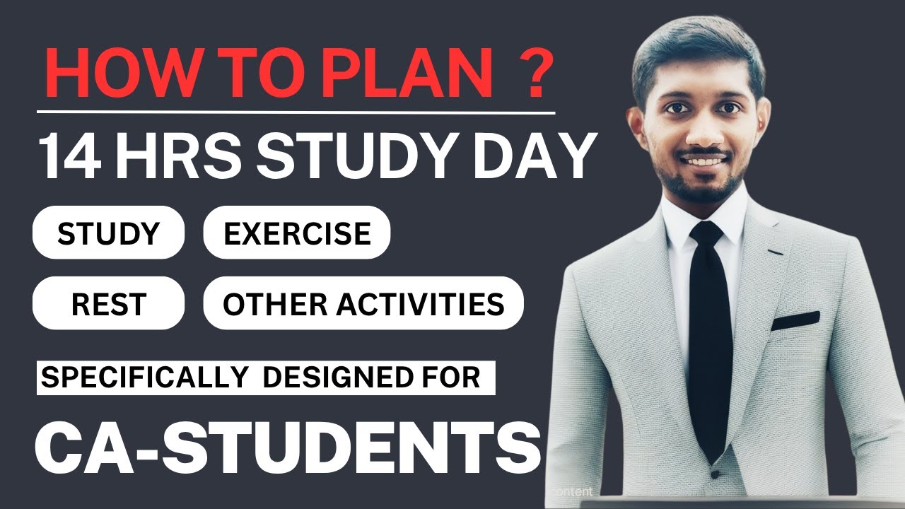 Crack CA Exams with 14-Hour Power Study Plan ! Maximize Focus & Results ...