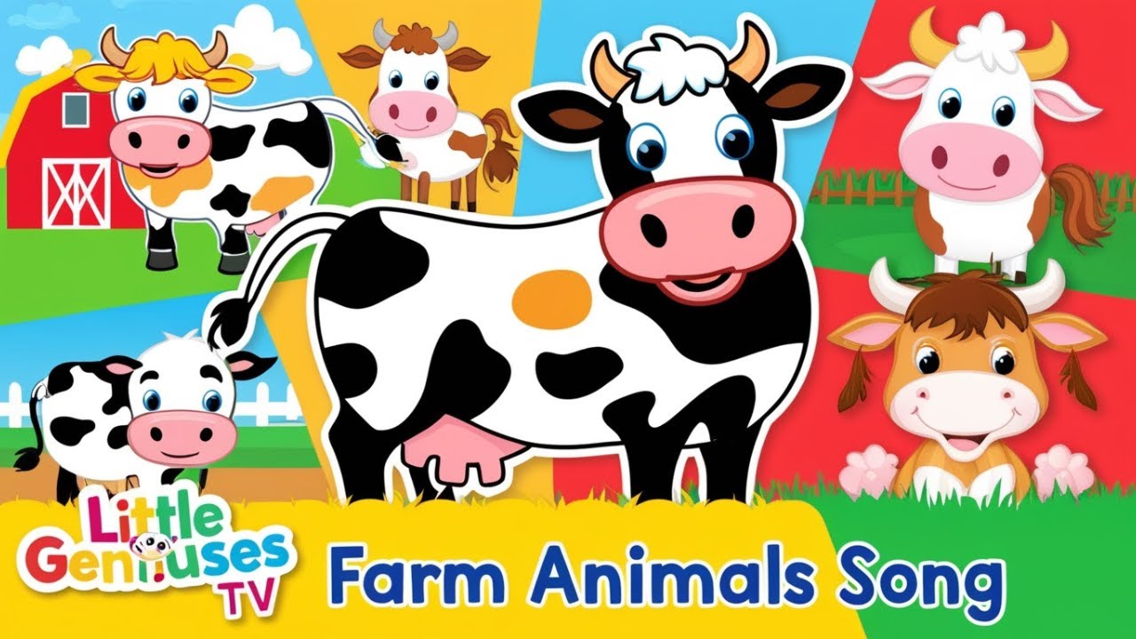 The Cow Song | The Farm Animals🐎Song | Nursery Rhymes & Kids Song - YouTube