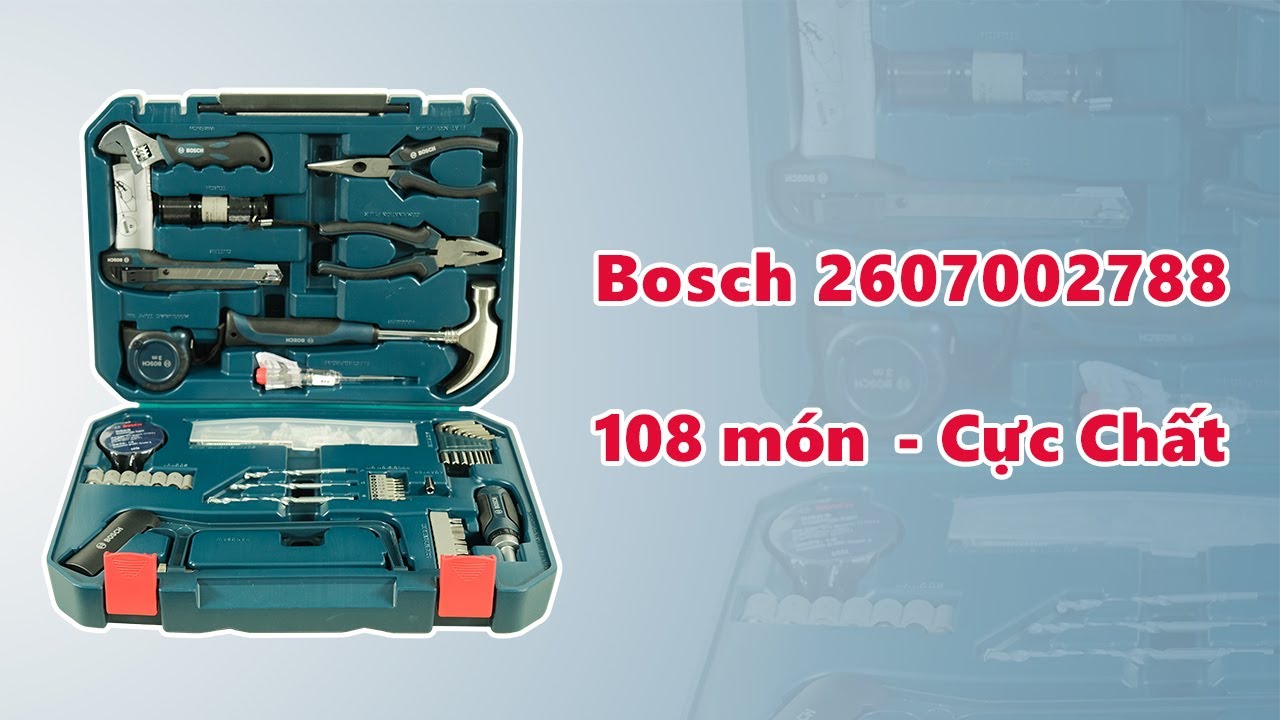 Khám phá bộ phụ kiện 108 món đa năng Bosch 2607002788 - YouTube