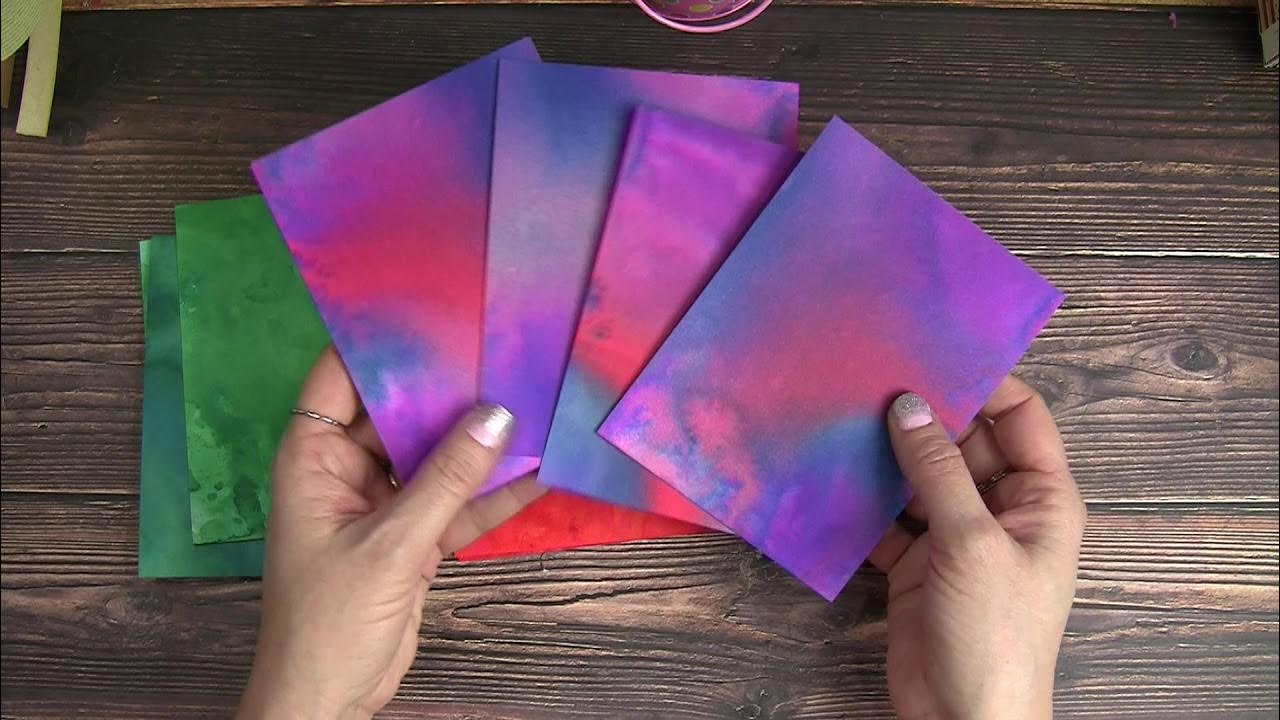 Unity Quick Tip: Spray Ink Backgrounds + Emboss Resist Stamping - YouTube