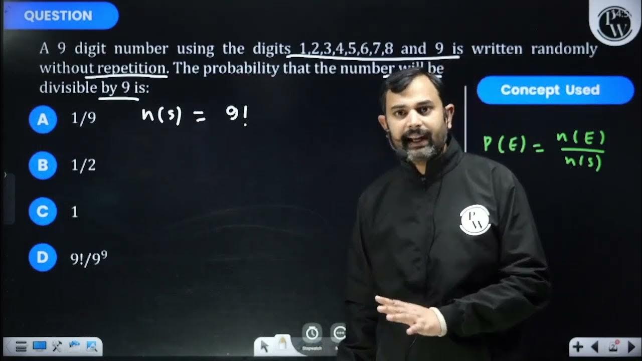 A 9 digit number using the digits \(1,2,3,4,5,6,7,8\) and 9 is written randomly without repetiti ...
