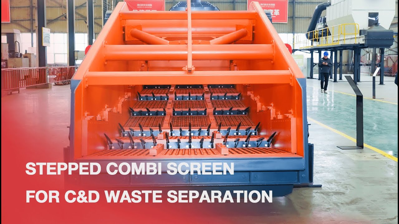 Stepped Combi Screen for C&D Waste Separation - YouTube