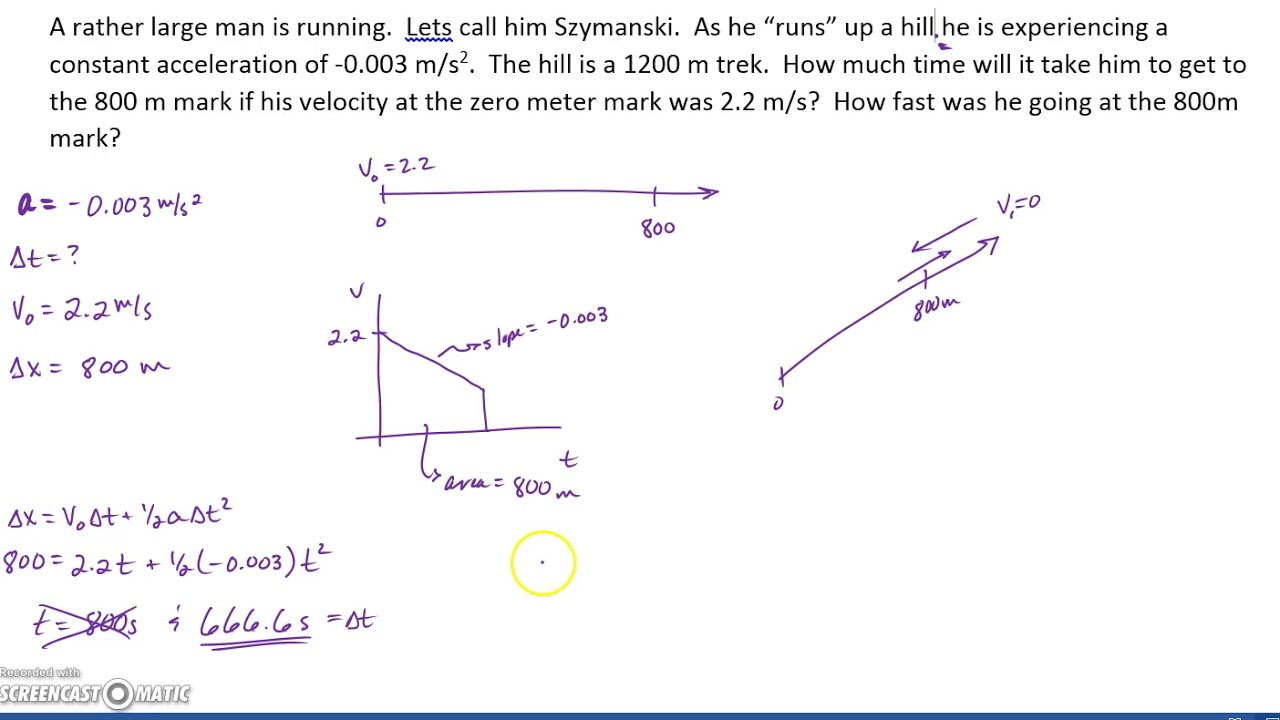 Basic kinematics problem - YouTube
