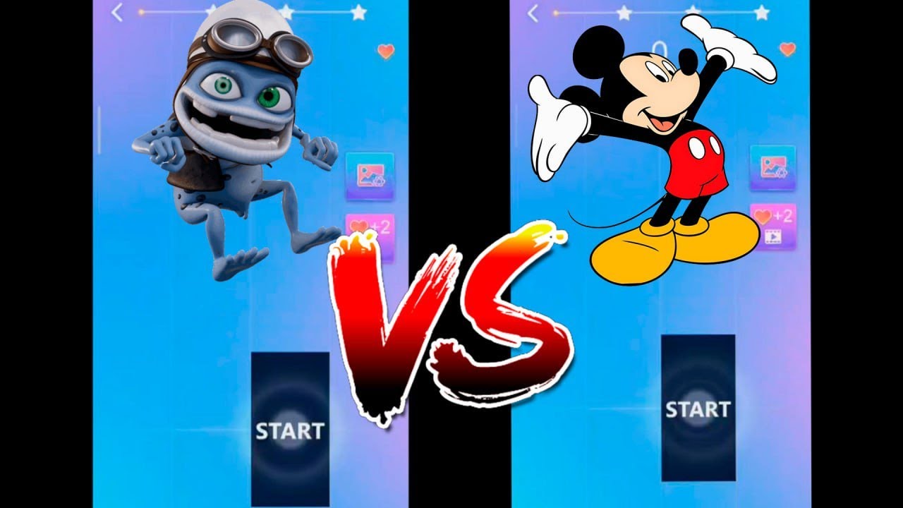 Whp is win? Battle! Crazy Frog vs Mickey Mouse l Piano EDM Rush Music ...