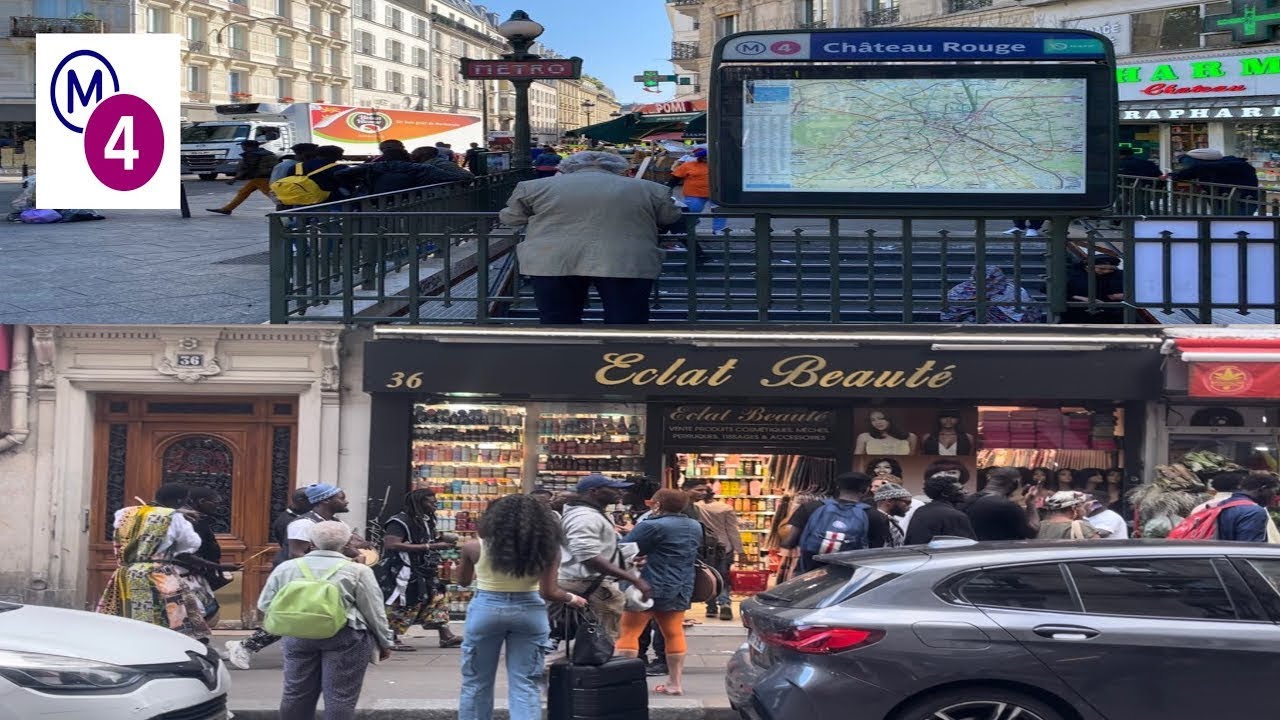 CHÂTEAU ROUGE PARIS 18e MÉTRO LIGNE 4 - YouTube