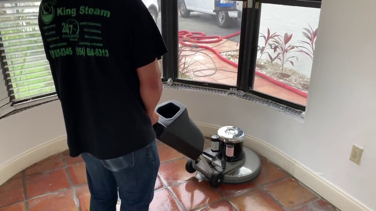 NEW 2020 Mexican Tile Floor Cleaning Miami (305)975-8345 - YouTube