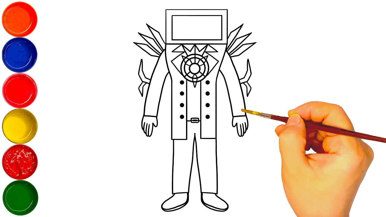 How To Draw Titan TV Man Easy | Skibidi Toilet | Easy Step by Step ...