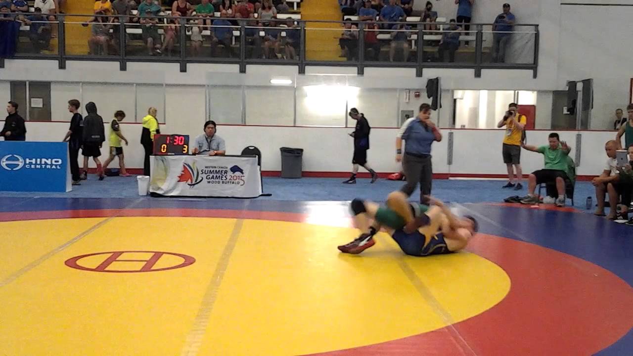 2015 Western Canada Summer Games: 76 kg Alex Barnfield (AB) vs. Evan ...