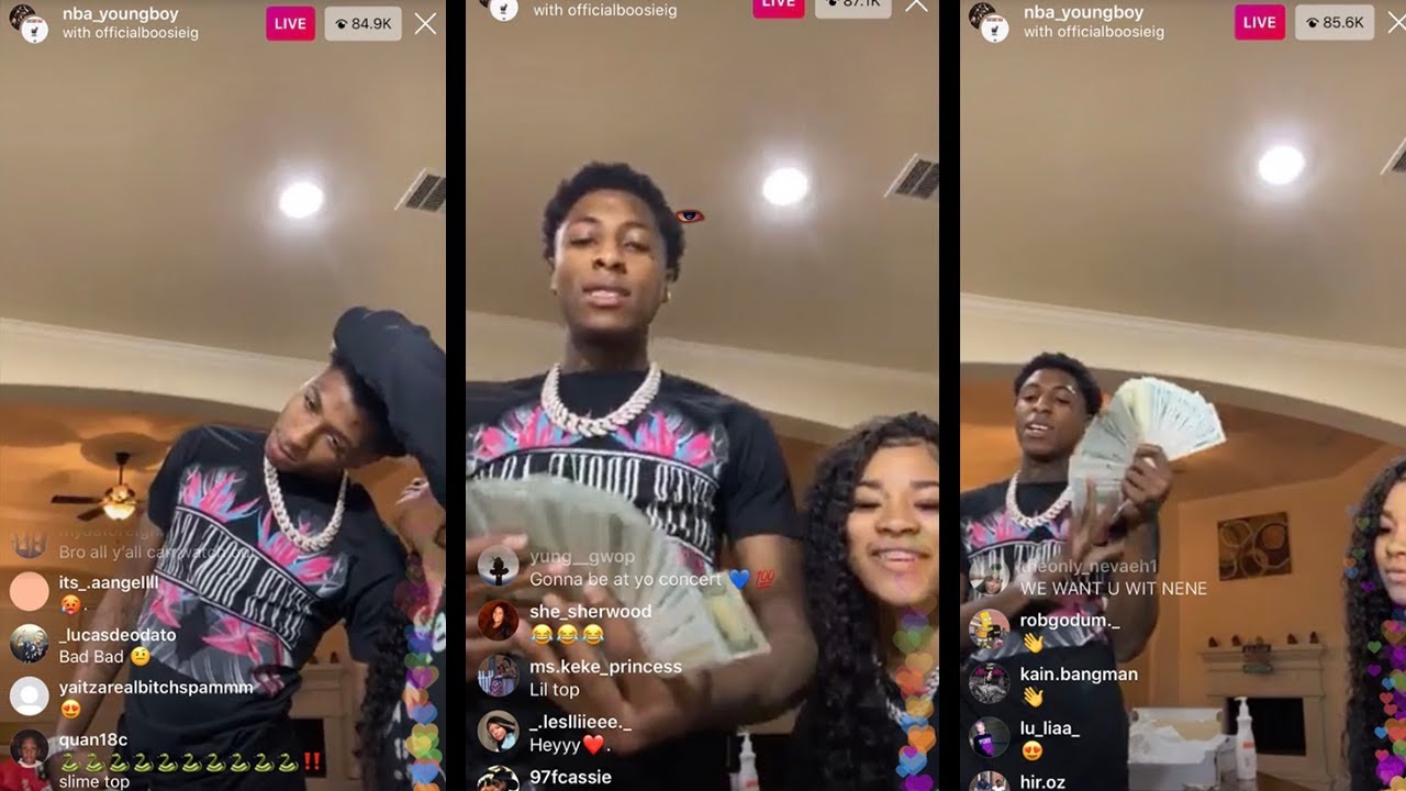 NBA Younboy & Bae Kay Flexing On Live - YouTube