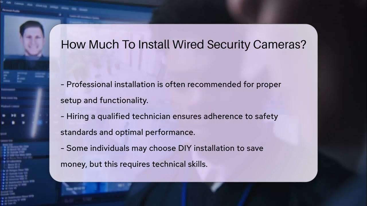 How Much To Install Wired Security Cameras? - SecurityFirstCorp.com - YouTube