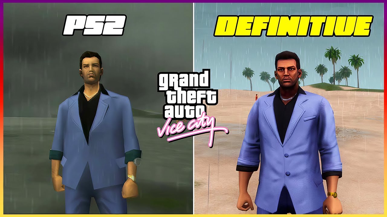 GTA Vice City: PS2 VS DEFINITIVE EDITION | Graphics Comparison - YouTube