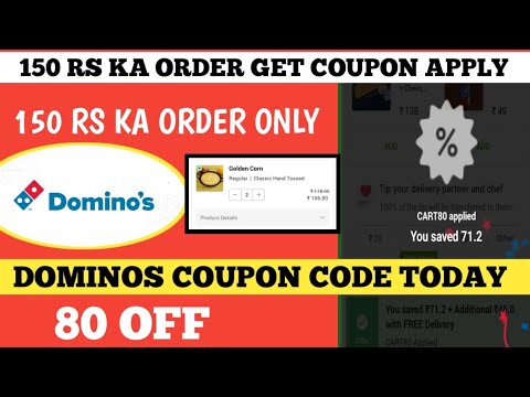 150 rs ka order karo get coupon apply || dominos coupon code today ...