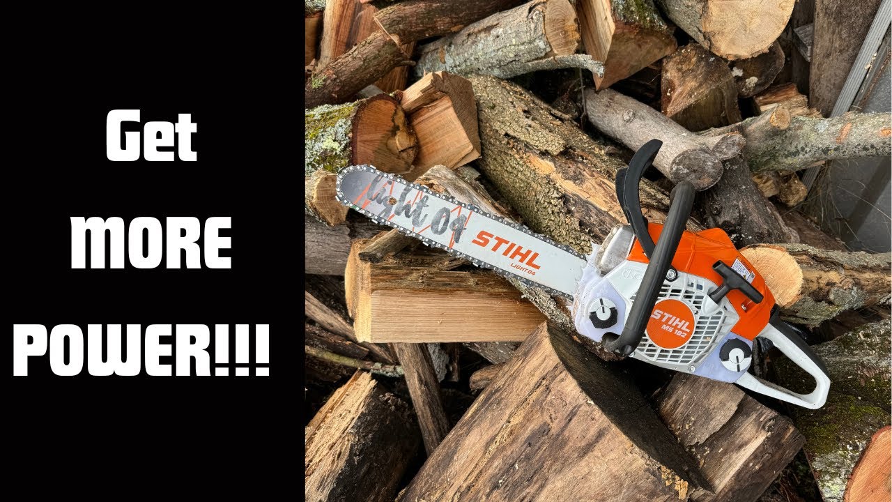 Muffler Modification Stihl MS182 chainsaw - YouTube