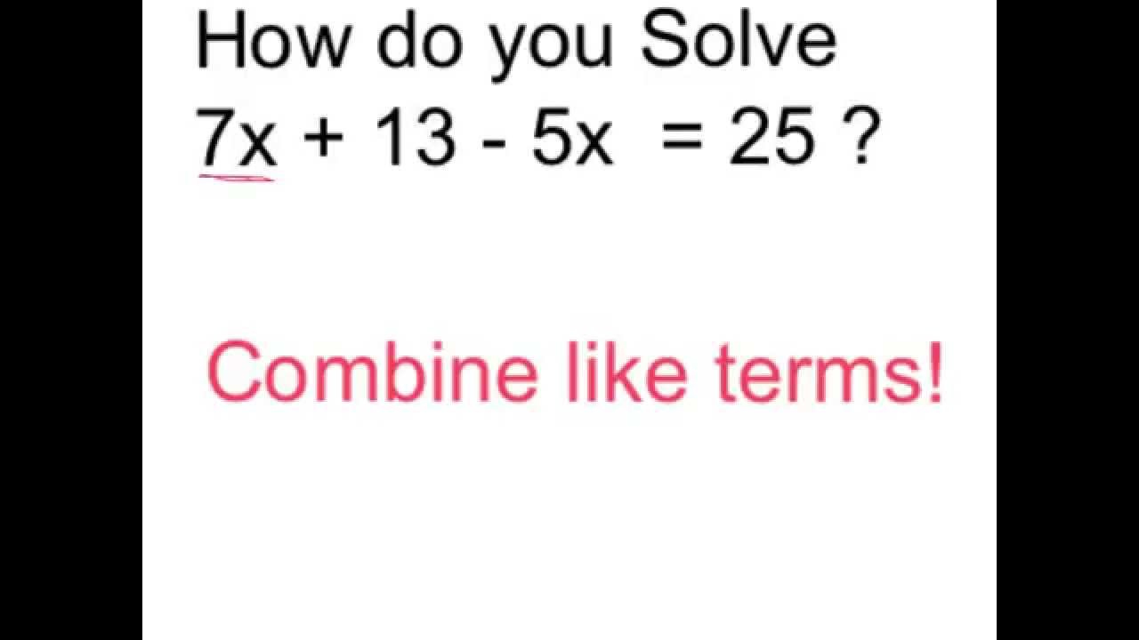 Solve 7x 13 5x 25 YouTube