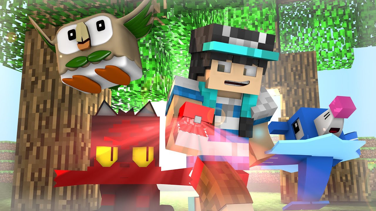 Pokemon Sun and Moon Episode 1 CHOOSING OUR STARTER! (Minecraft Pokemon ...