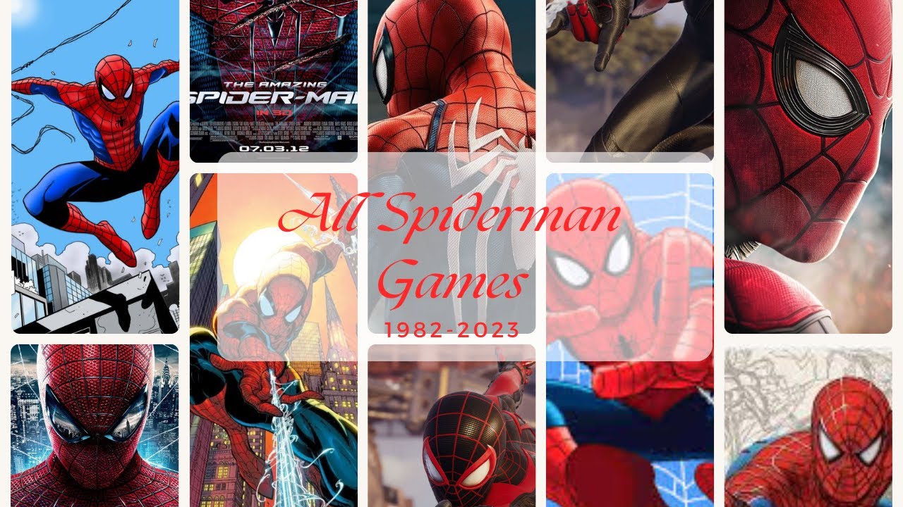 Evolution of Spiderman games (1983-2024)|All Spider-man games till date ...
