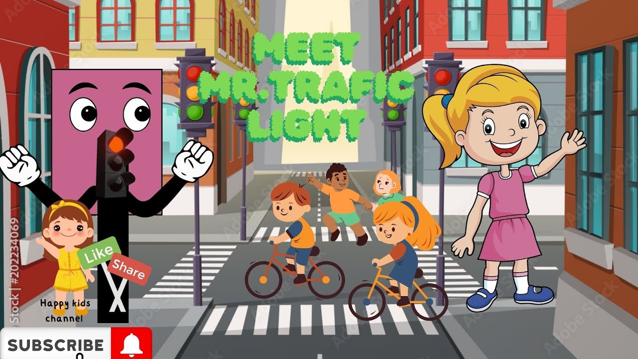 ROAD SAFETY AND TRAFFIC RULES / English Stories / Educational video ...